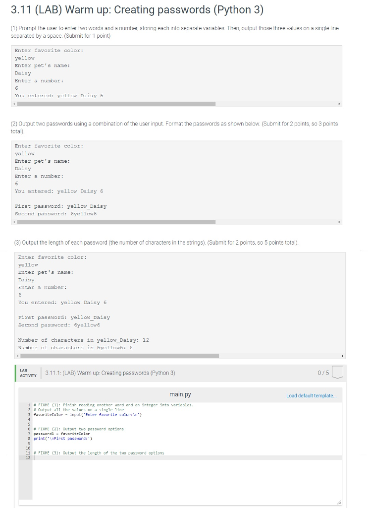 Solved: Prompt The User To Enter Two Words And A Number, S... | Chegg.com
