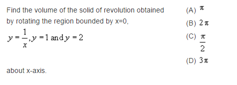 Solved Find the volume of the solid of revolution obtained | Chegg.com