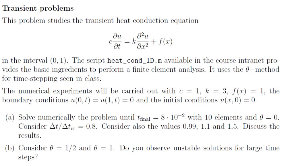Transient problems This problem studies the transient | Chegg.com