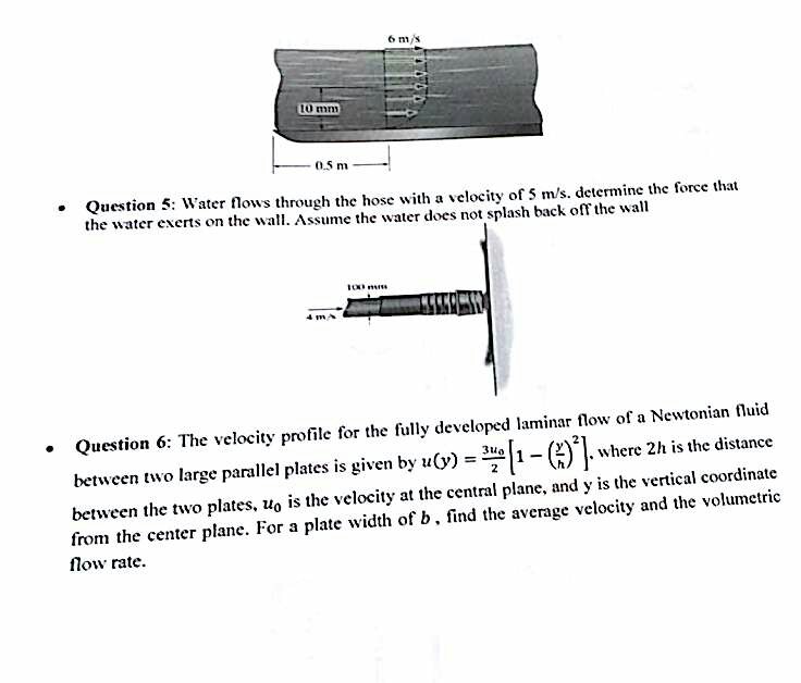 Solved Water Flows Through The Hose With A Velocity Of 5 Chegg