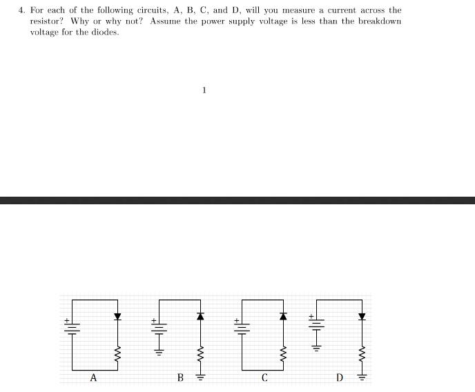 Solved 4. For each of the following circuits, A, B, C, and | Chegg.com
