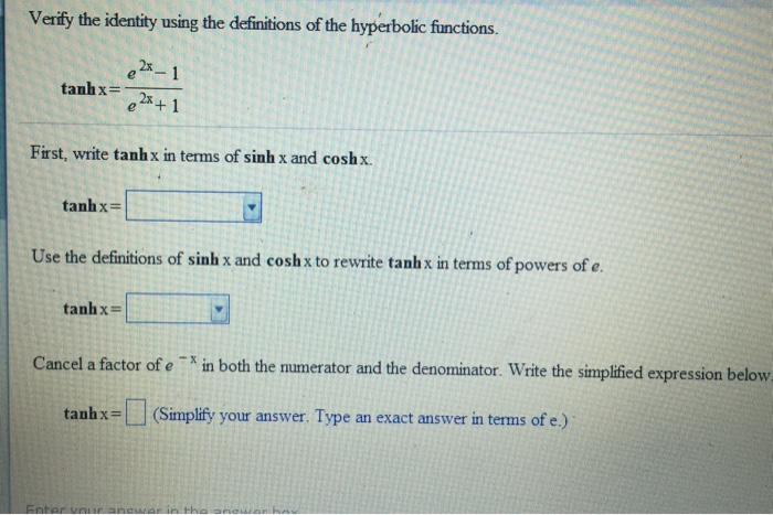 Solved Verify the identity using the definitions of the | Chegg.com