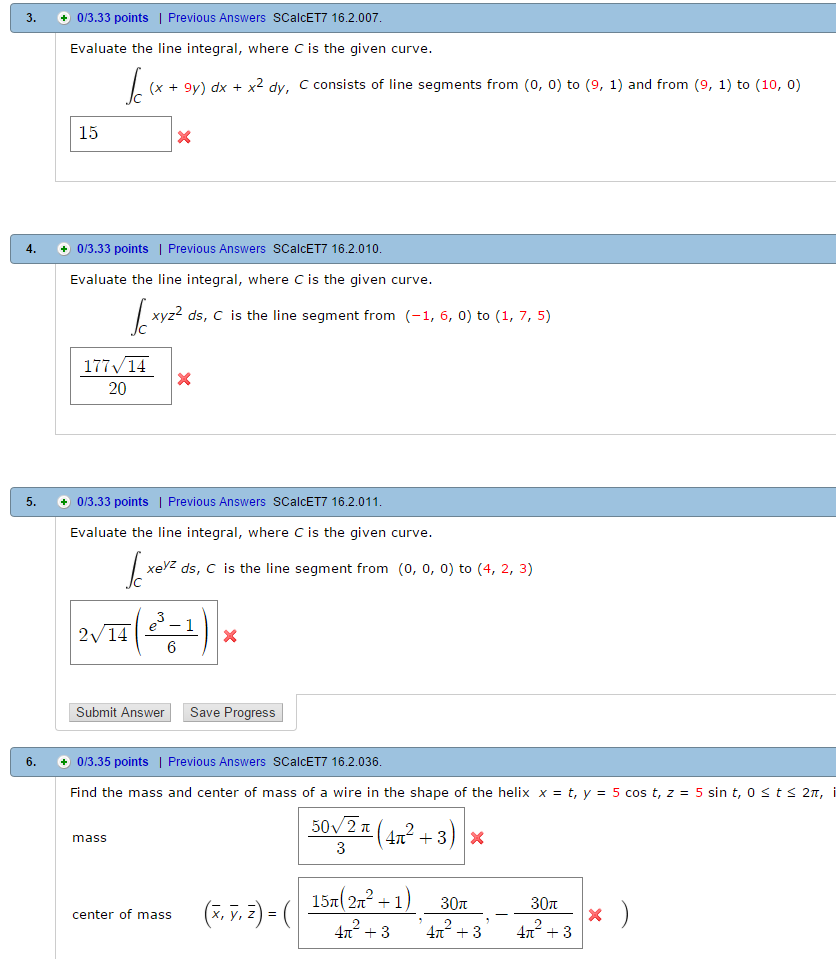 Solved 3 Evaluate The Line Integral Where C Is The Given