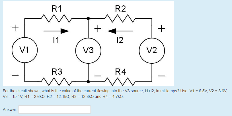 Solved R1 R2 12 V1 V3 V2 R3 R4 For the circuit shown, what | Chegg.com