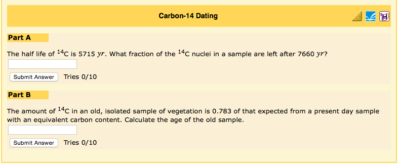 Solved The half life of^14C is 5715 yr. What fraction of | Chegg.com