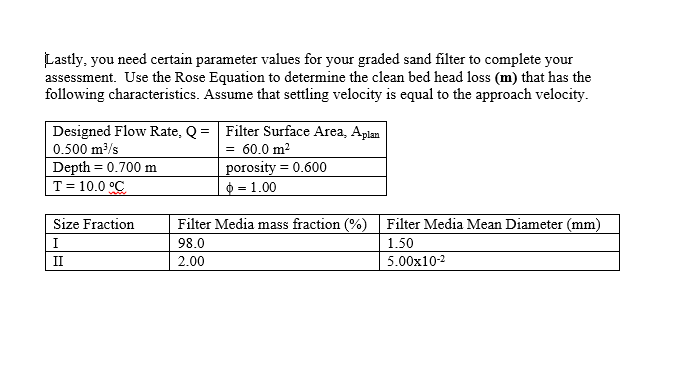 Lastly, you need certain parameter values for your | Chegg.com