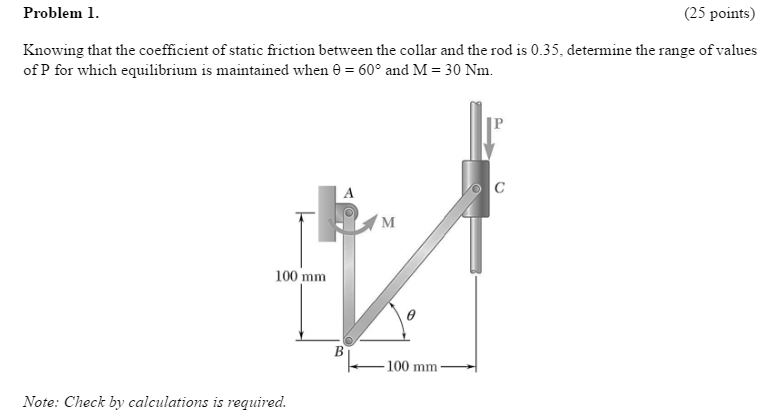 Solved Knowing that the coefficient of static friction | Chegg.com
