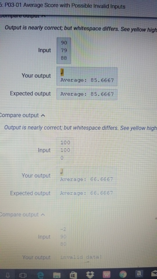 Solved 5: PO3-01 Average Score with Possible Invalid Inputs | Chegg.com