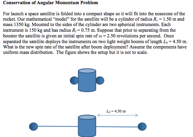 Solved Conservation of Angular Momentum Problem For launch a | Chegg.com