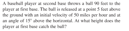 Solved A baseball player at second base throws a ball 90 | Chegg.com