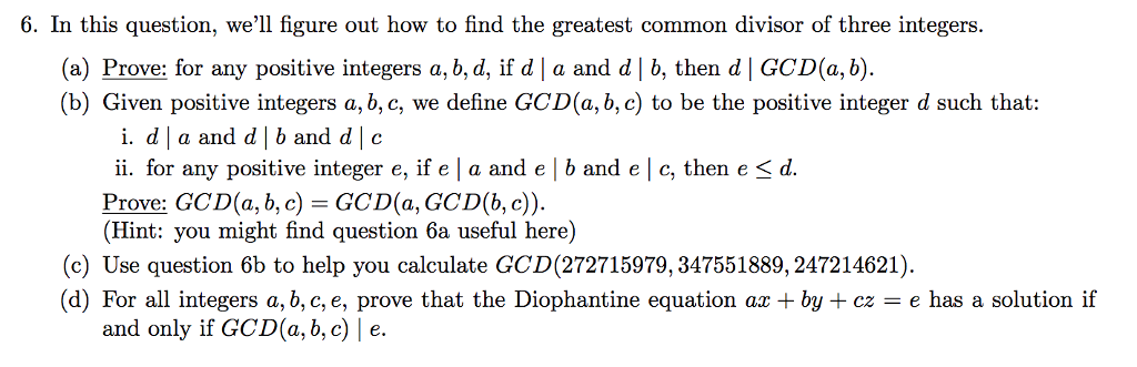 Solved 6. In this question, we'll figure out how to find the | Chegg.com