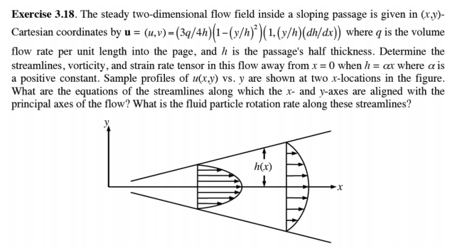 Solved The steady two-dimensional flow field inside a | Chegg.com