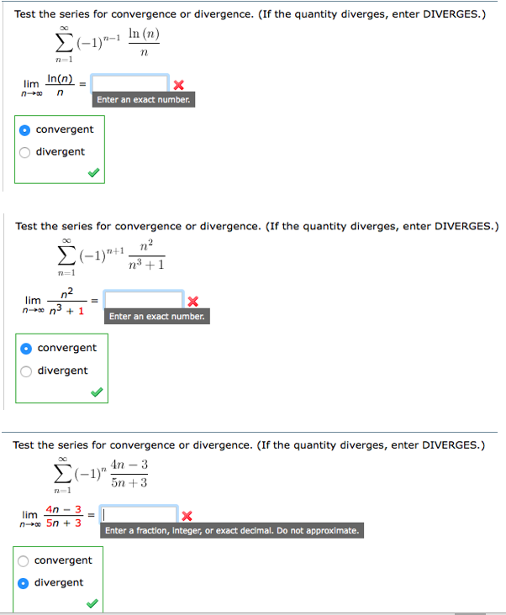 Solved Test the series for convergence or divergence. (If | Chegg.com