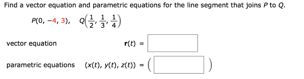 Solved Find a vector equation and parametric equations for | Chegg.com
