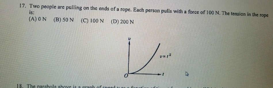Solved 17. Two people are pulling on the ends of a rope. | Chegg.com