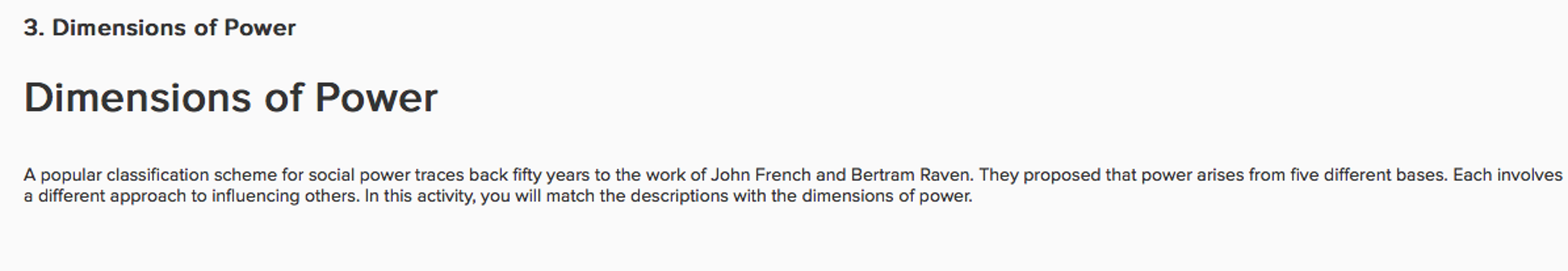 Solved 3. Dimensions of Power Dimensions of Power A popular | Chegg.com