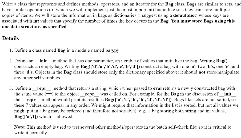 Solved Write a class that represents and defines methods, | Chegg.com