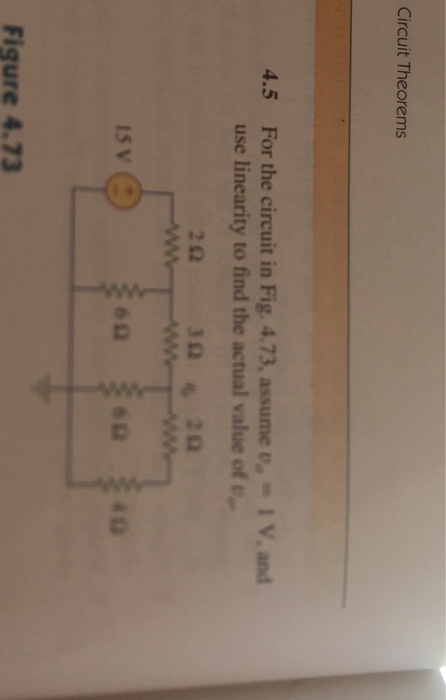 Solved For the circuit in Fig. 4.73, assume v_0 = 1 ?V, and | Chegg.com
