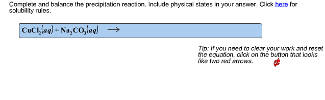 Solved Complete and balance the precipitation reaction. | Chegg.com