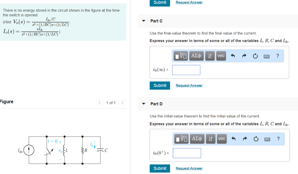 Solved Submit Request Answer There is no energy stored in | Chegg.com