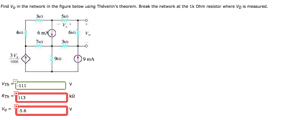 Solved Find V_0 in the network in the figure below using | Chegg.com
