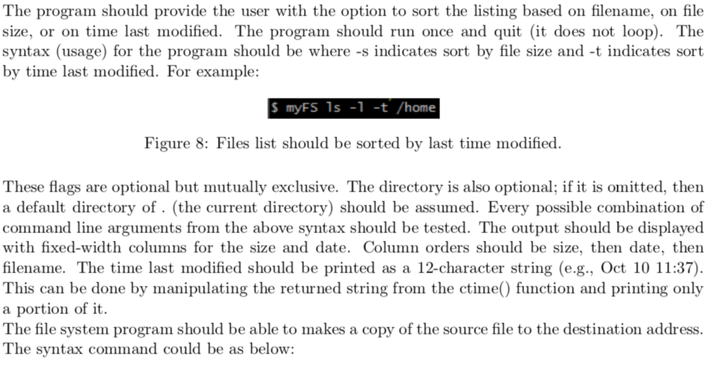 Solved Write a basic file managment system with following | Chegg.com
