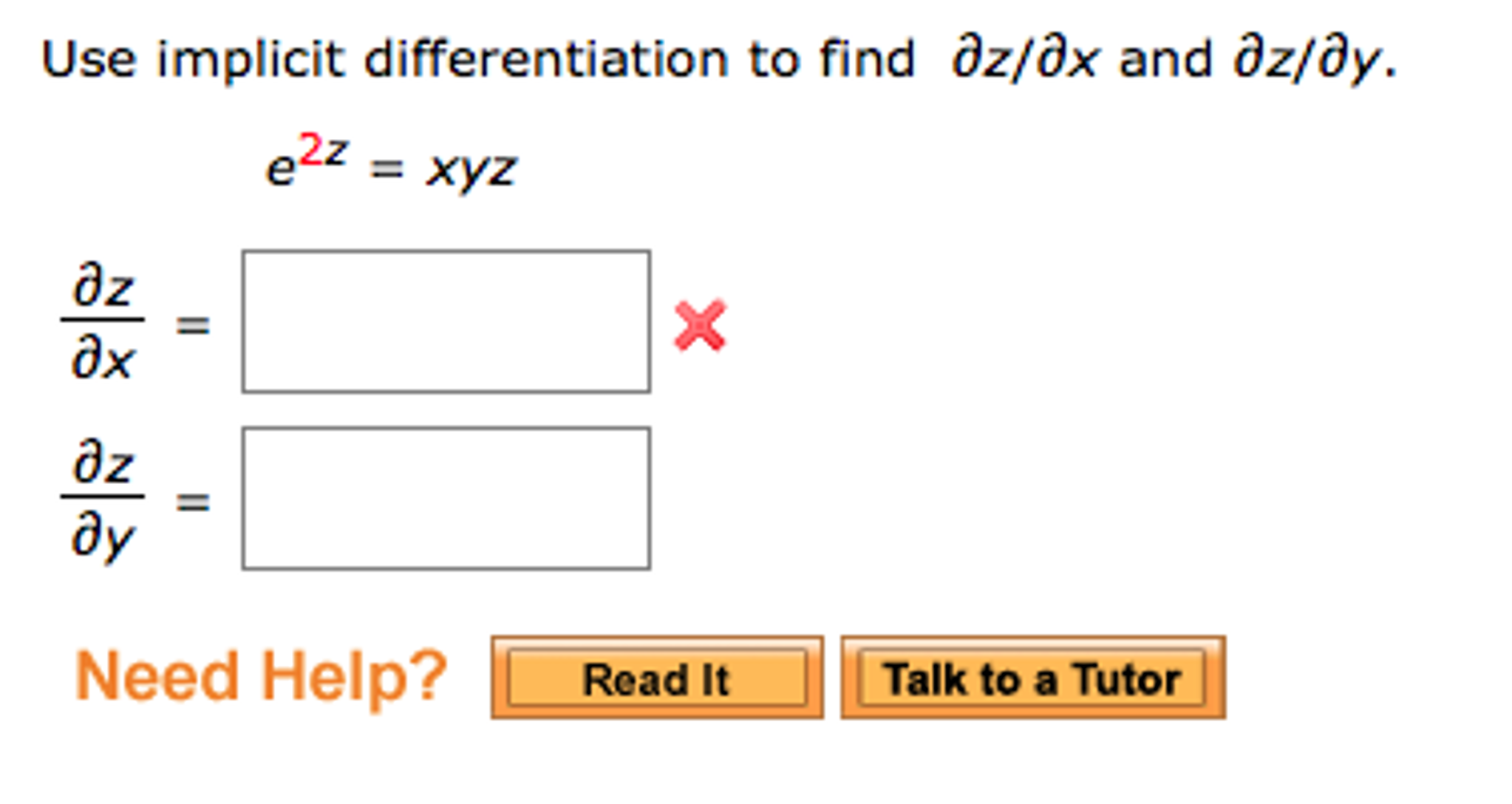 Solved Use implicit differentiation to find partial | Chegg.com