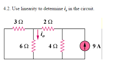 Solved Find Solution 4.2. Use linearity to determine i0 in | Chegg.com