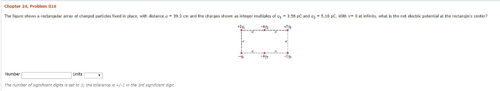 Solved The figure shows a rectangular array of charged | Chegg.com