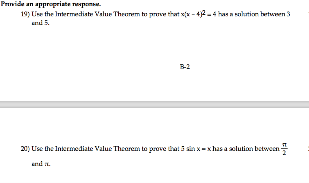 Solved Use the Intermediate Value Theorem to prove that x(x | Chegg.com