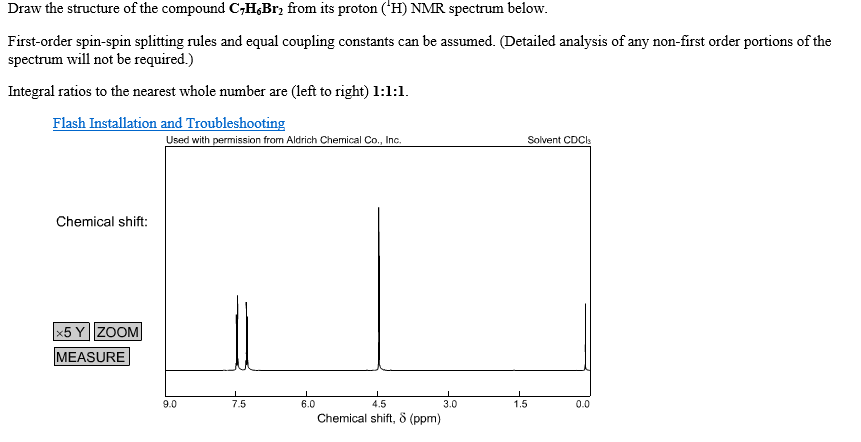 Solved Draw the structure of the compound C_7H_6Br_2 from | Chegg.com