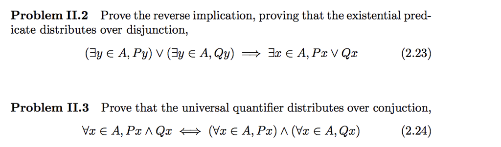 Solved Problem II.2 Prove the reverse implication, proving | Chegg.com