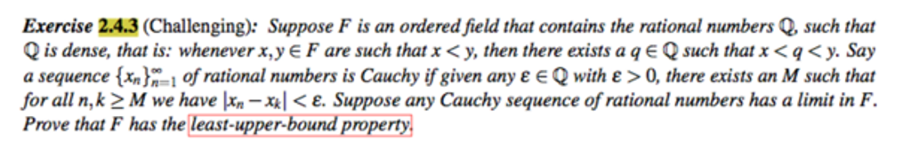 Solved Suppose F is an ordered field that contains the | Chegg.com