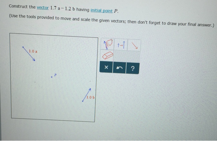 Solved Construct the vector 1. 7 a - 1. 2 b having initial | Chegg.com