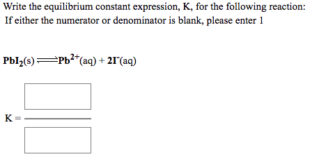 Solved: Write The Equilibrium Constant Expression, K, For ... | Chegg.com