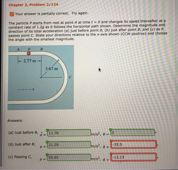Solved The particle P starts from rest at point A at time t | Chegg.com