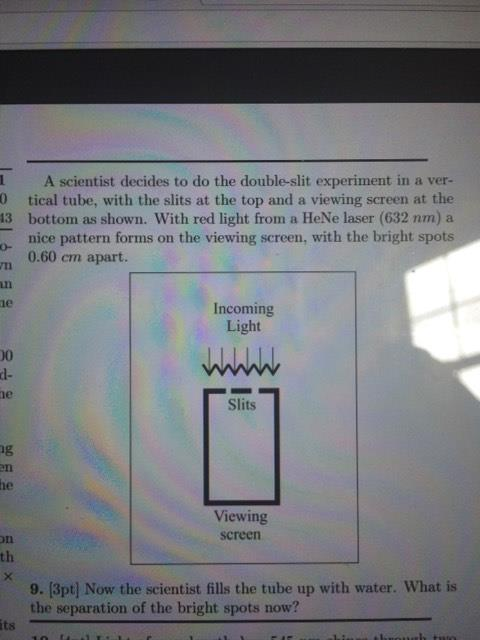Solved A scientist decides to do the double-slit experiment | Chegg.com