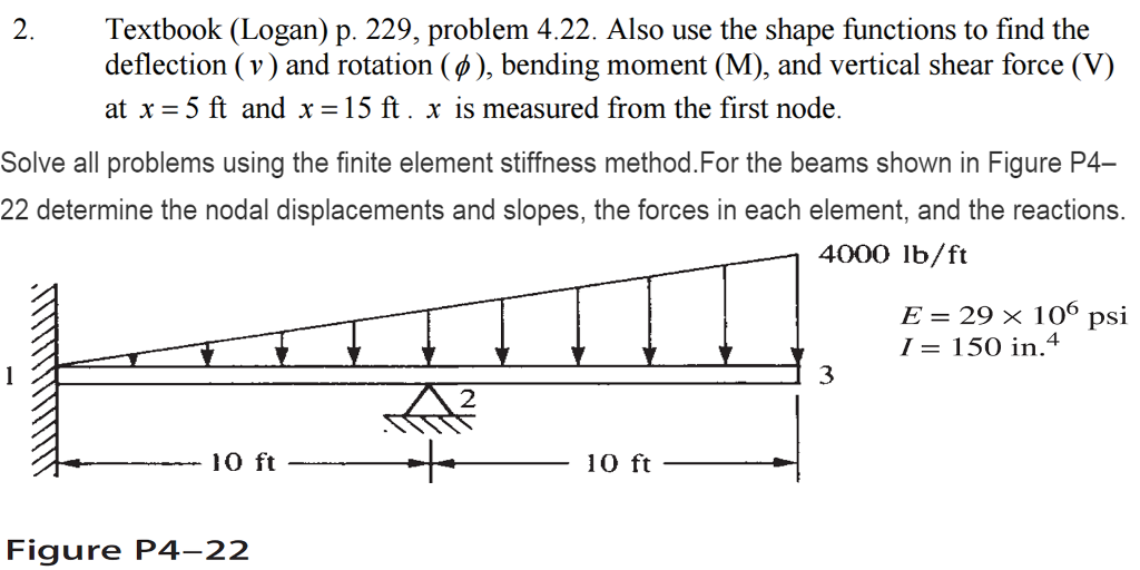 Solved use the shape functions to find the deflection ( v ) | Chegg.com