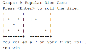 Craps.?Write a MATLAB script (craps.m) that plays the | Chegg.com