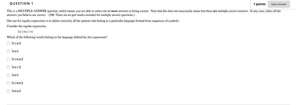 Solved QUESTION 1 This is a MULTIPLE ANSWER question, which | Chegg.com