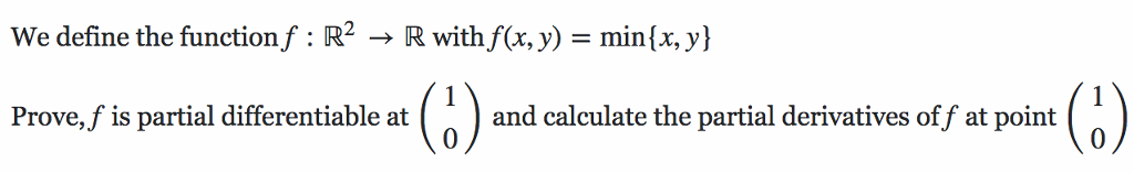 Solved We define the function/ : R2 → R withf(x, y) = min | Chegg.com