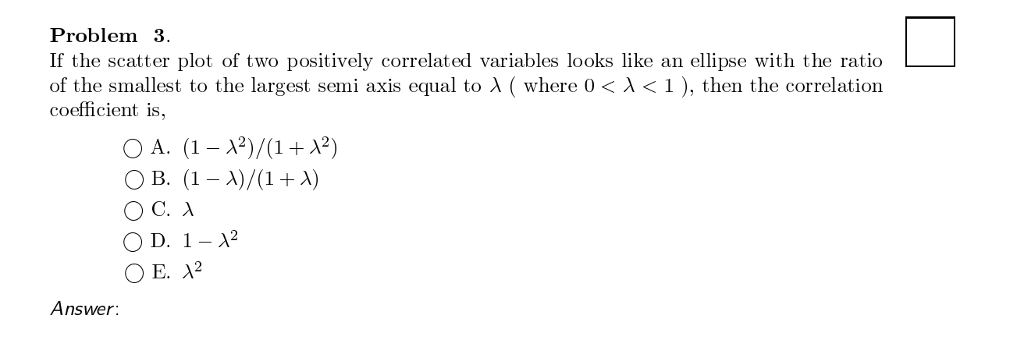 Solved Problem 3 If the scatter plot of two positively | Chegg.com