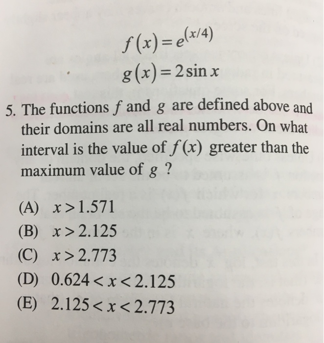 Solved F X E X 4 G X 2sin X The Function F And G