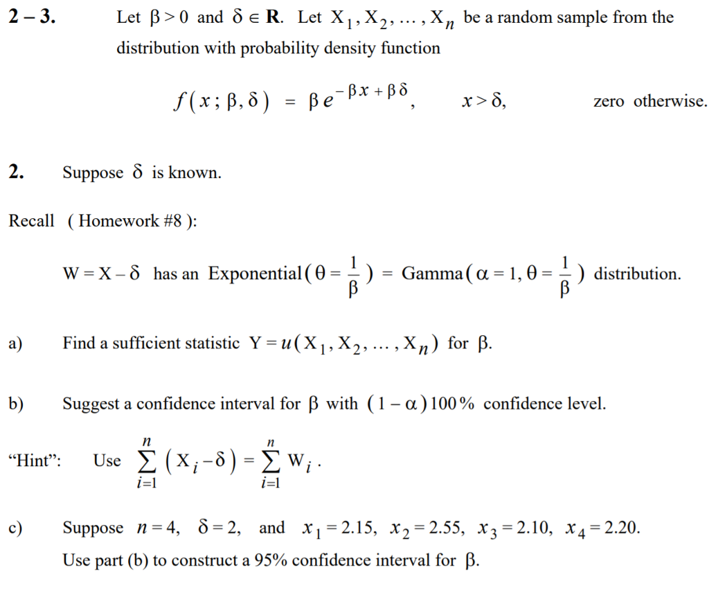 Solved 2-3. Let ?? 0 and ? E R. Let X1, X2, distribution | Chegg.com