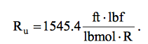 Solved R_u = 1545.4 ft mid dotlbf/lbmol mid dot R. Convert | Chegg.com