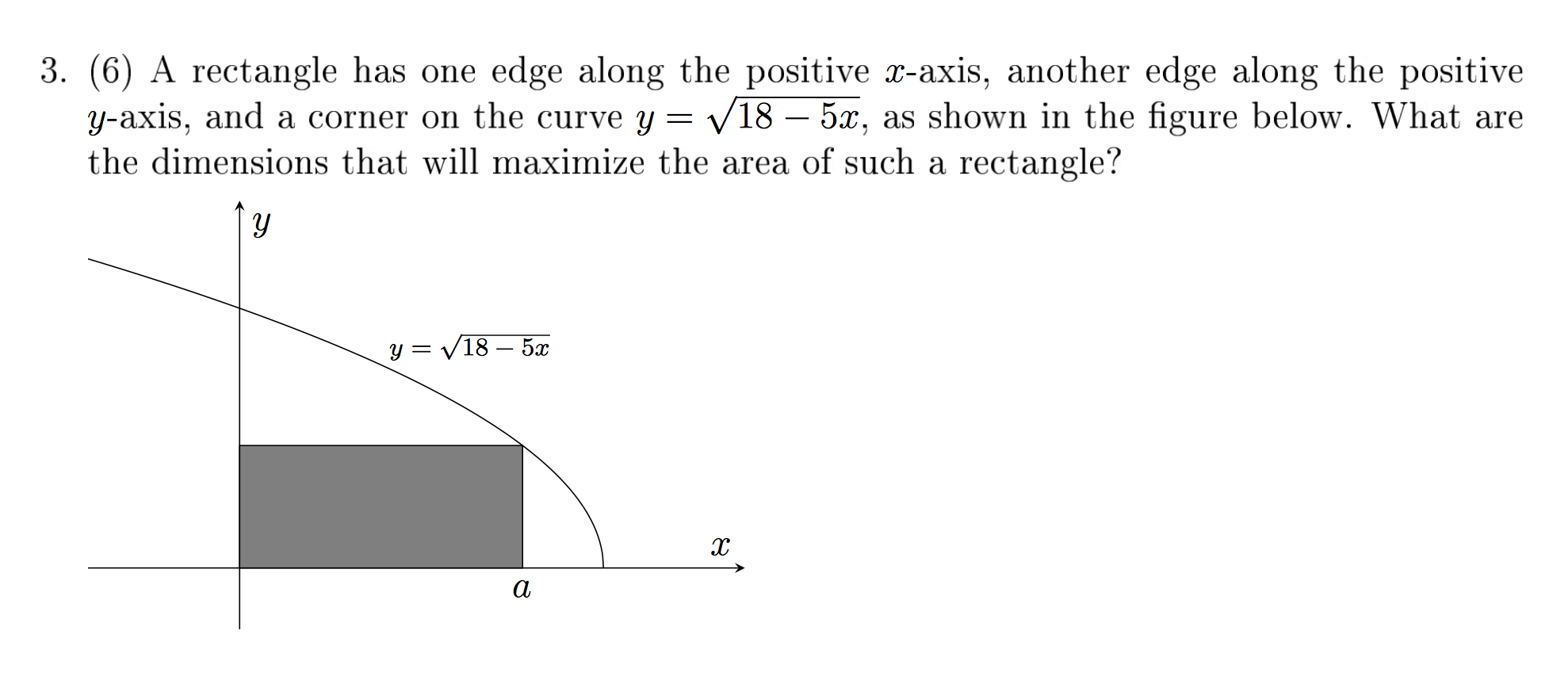 Solved A rectangle has one edge along the positive x-axis, | Chegg.com