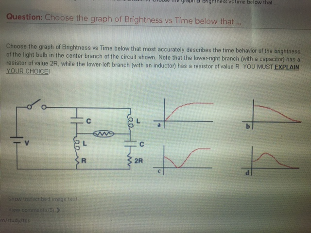 Solved loose the graphi Brighthess vstlme below e br | Chegg.com