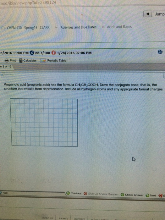 Solved Propanoic acid (propionic acid) has the formula | Chegg.com