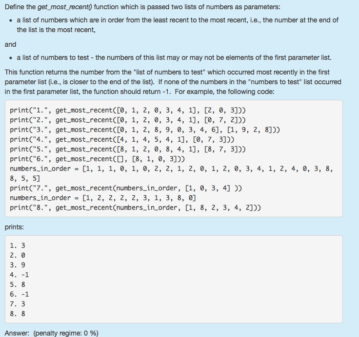 Solved Define the get_most_recent0 function which is passed | Chegg.com