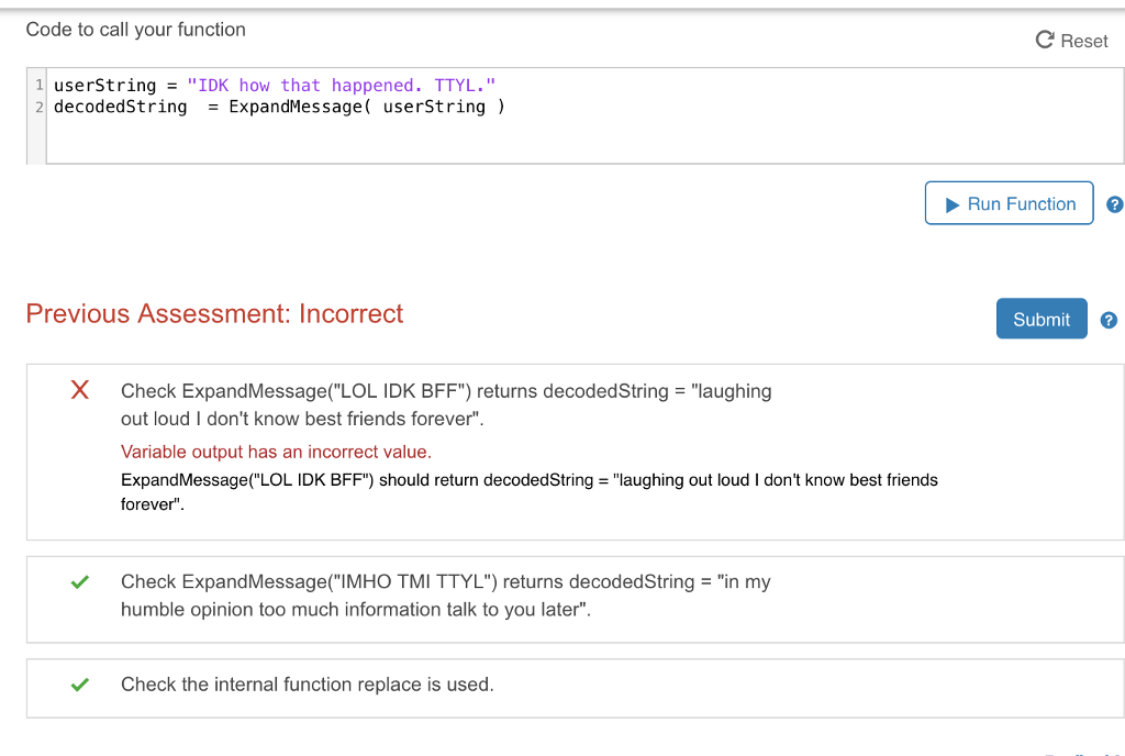 Solved Text Message Expander Write A Function Called